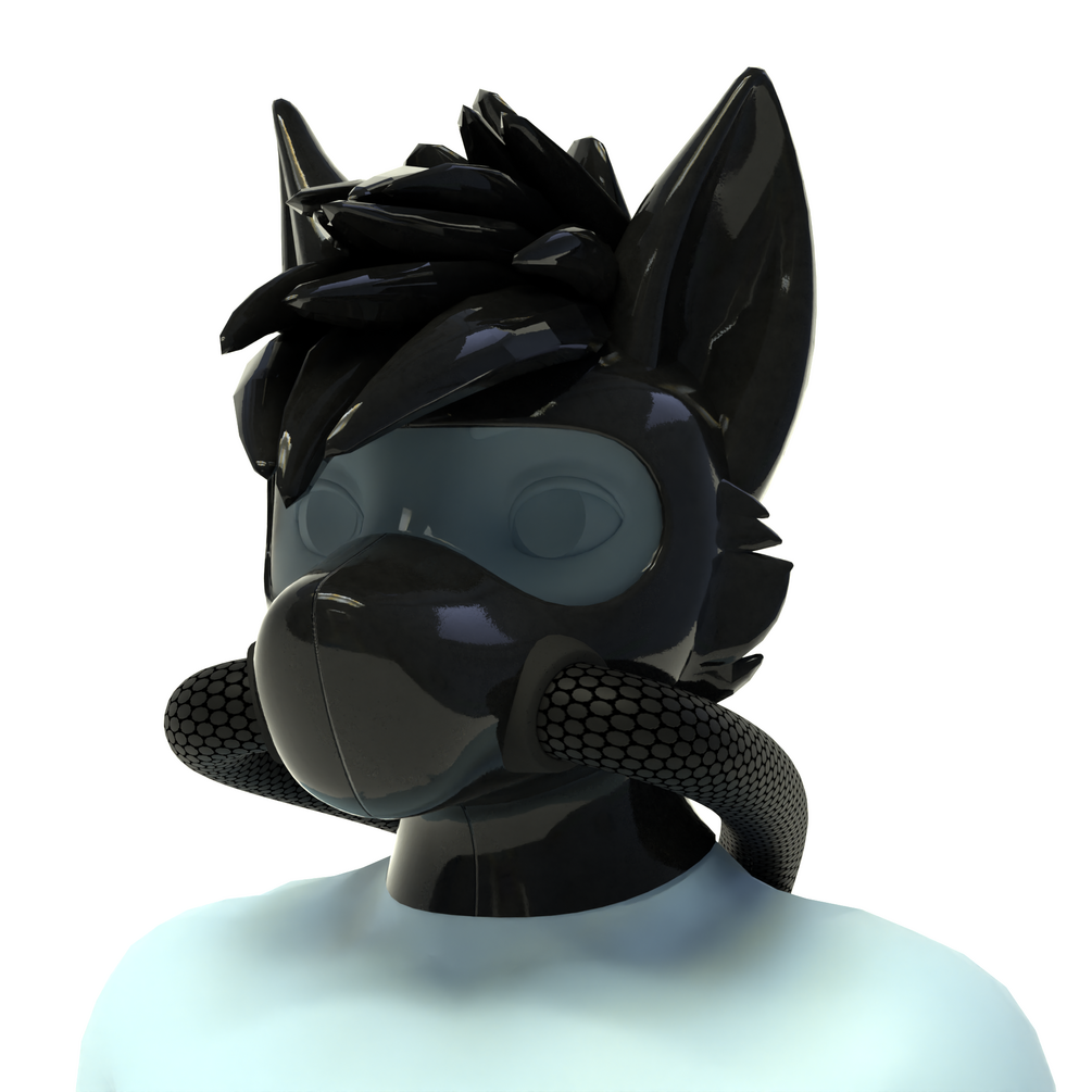 Winterpaw Canine Latex Drone Hood (VRChat, Resonite, ChilloutVR)