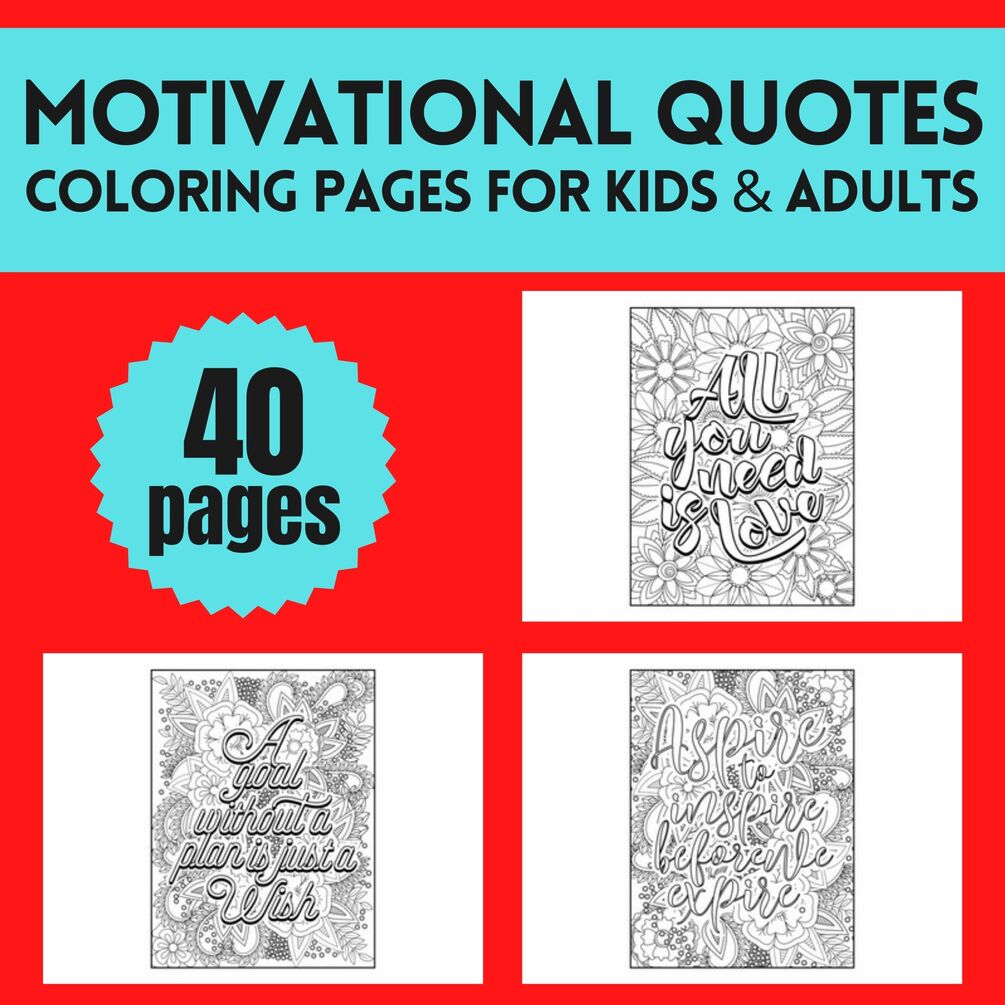 40 bloom motivational quotes coloring pages for kids and adults