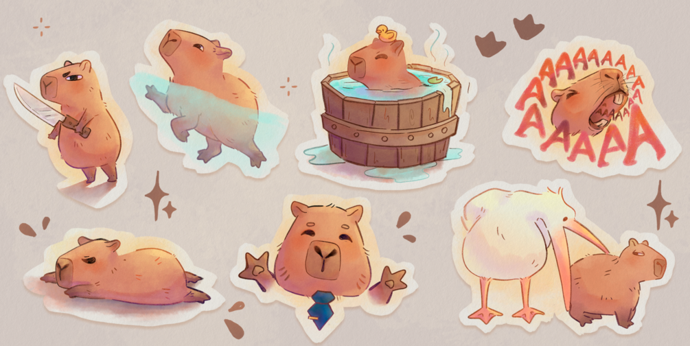 Capivara Stickers