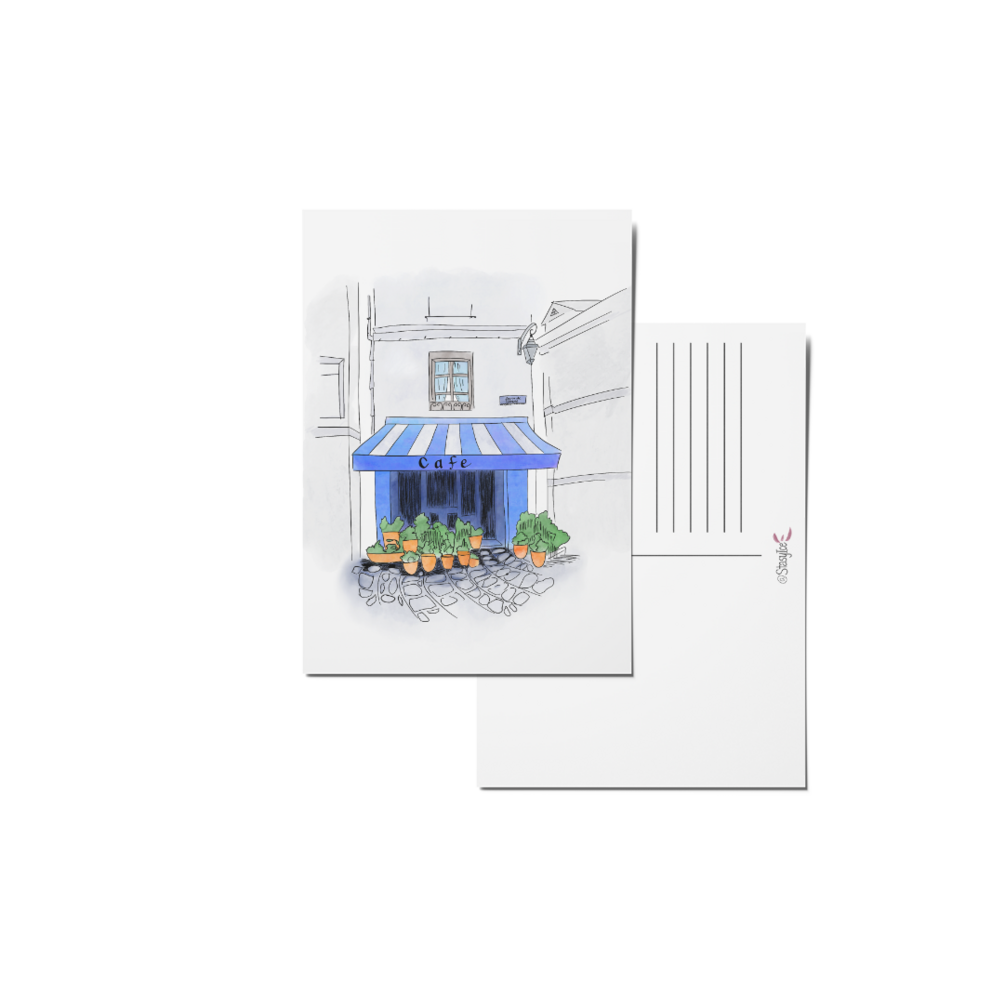 Postcard "Cafe"