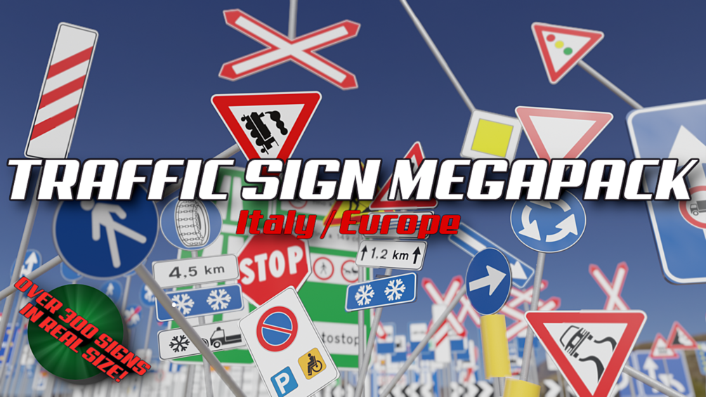 Traffic Sign Megapack for blender