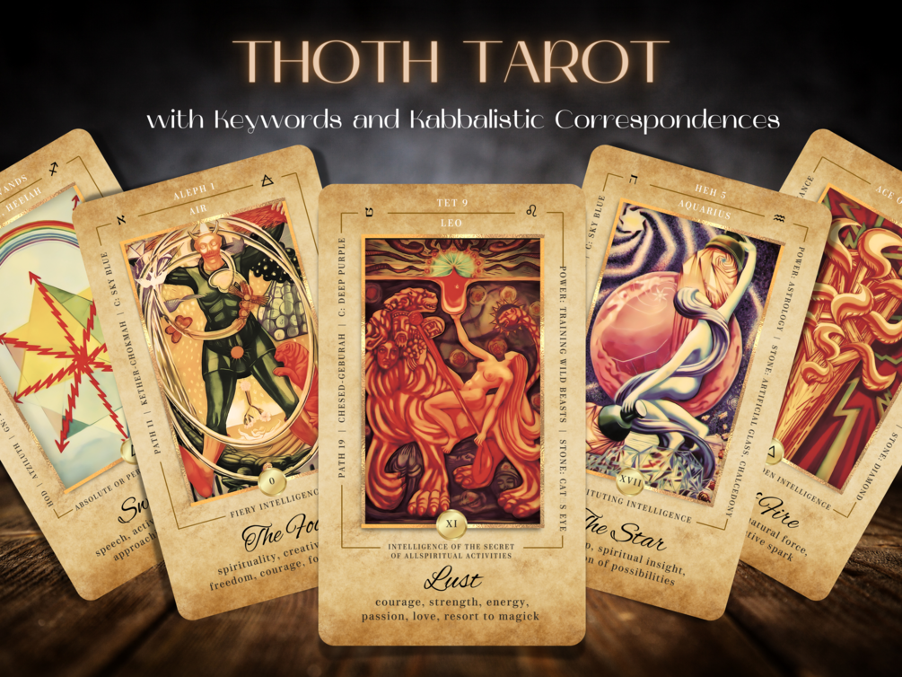 Thoth Tarot with Kabbalistic Correspondences, Aleister Crowley Tarot ...