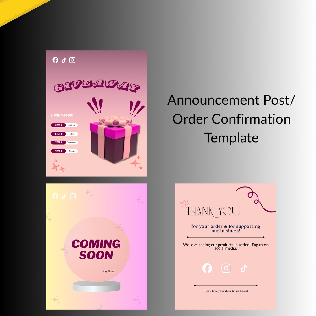 Social Media Template Pack for Online Sellers | Canva Editable