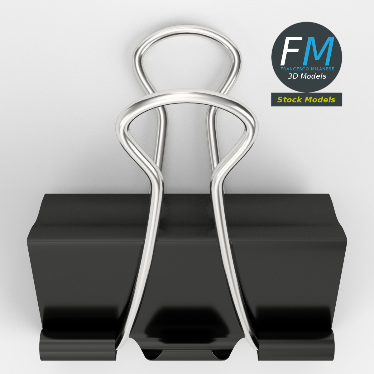 3D MODEL - Closed binder clip 1