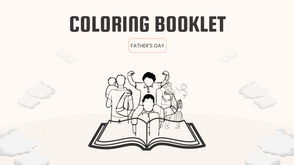 Writing and coloring book for father’s day