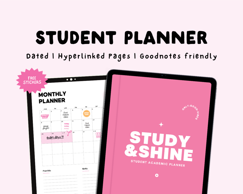 Student Planner - Study&Shine - Undated