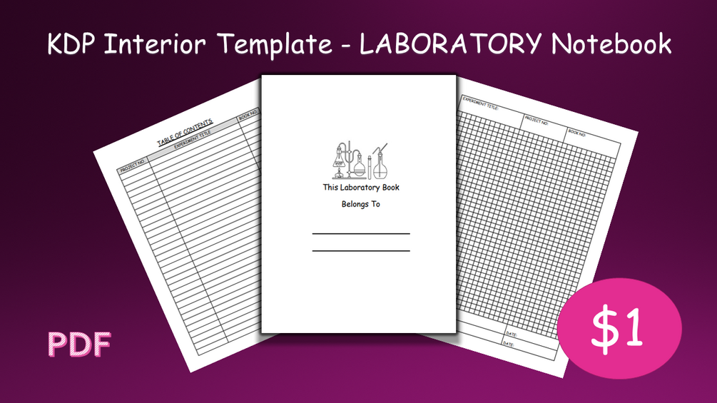 KDP Interior Template - LABORATORY NOTEBOOK (PDF)