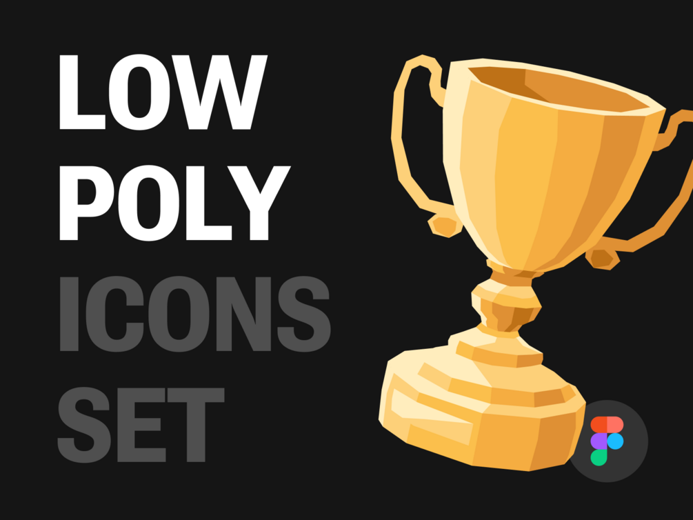 Awards and Achievements Low Poly Icons