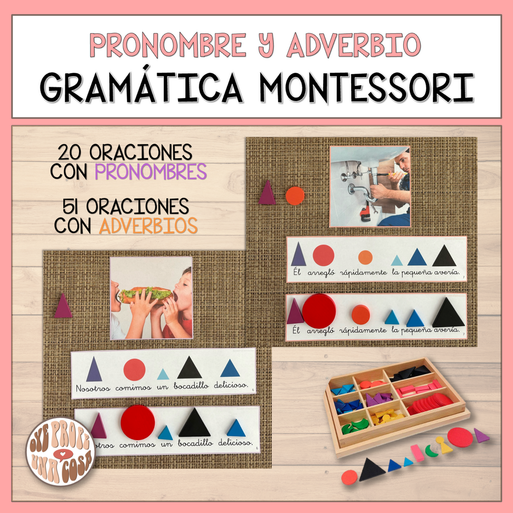 Análisis de oraciones con gramática Montessori (pronombres, adverbios ...