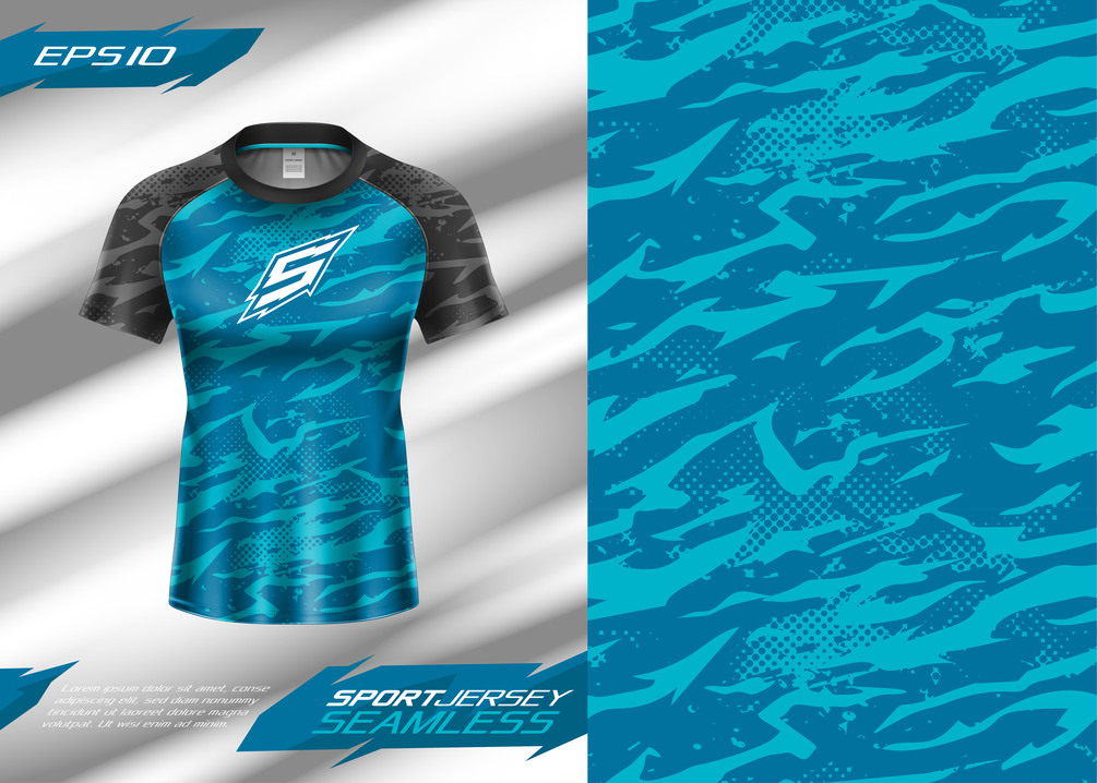 JERSEY PATTERN, DESIGN FOR E SPORT, RACING, SOCCER, GAMING, MOTOCROSS ...