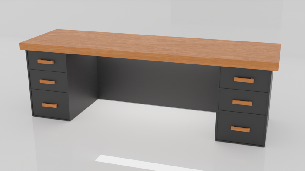 Photorealistic 3D models of an Office Table and a Round Table