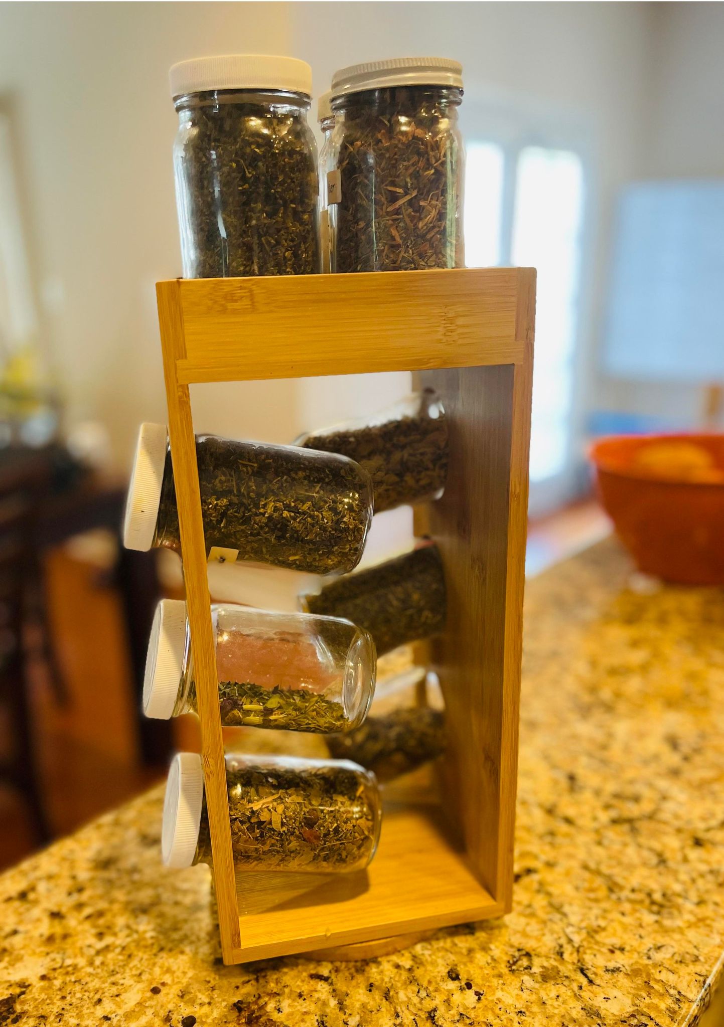 Tea Spinner Display Case Holds 8 Jars