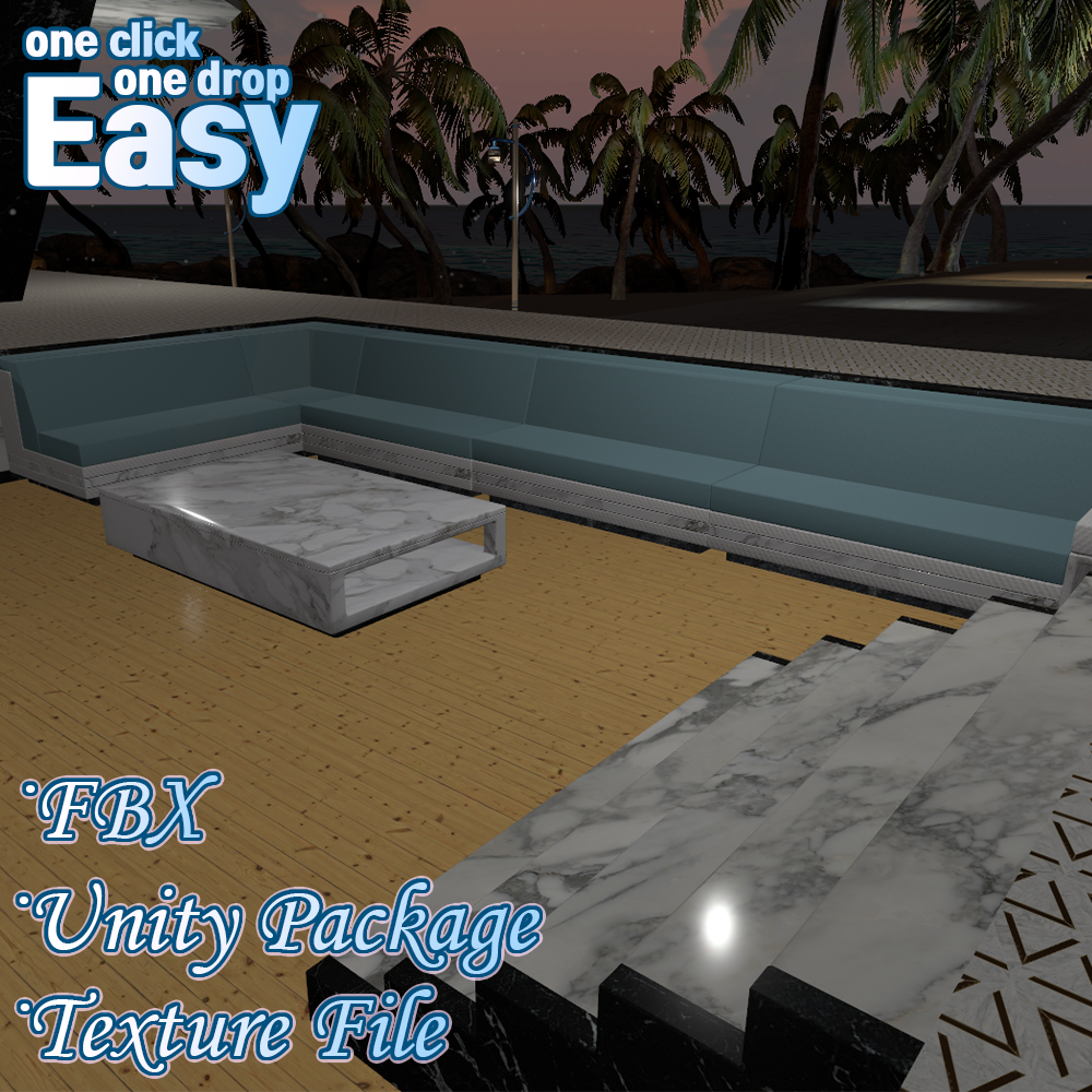 Customized White Marble Sofa SET