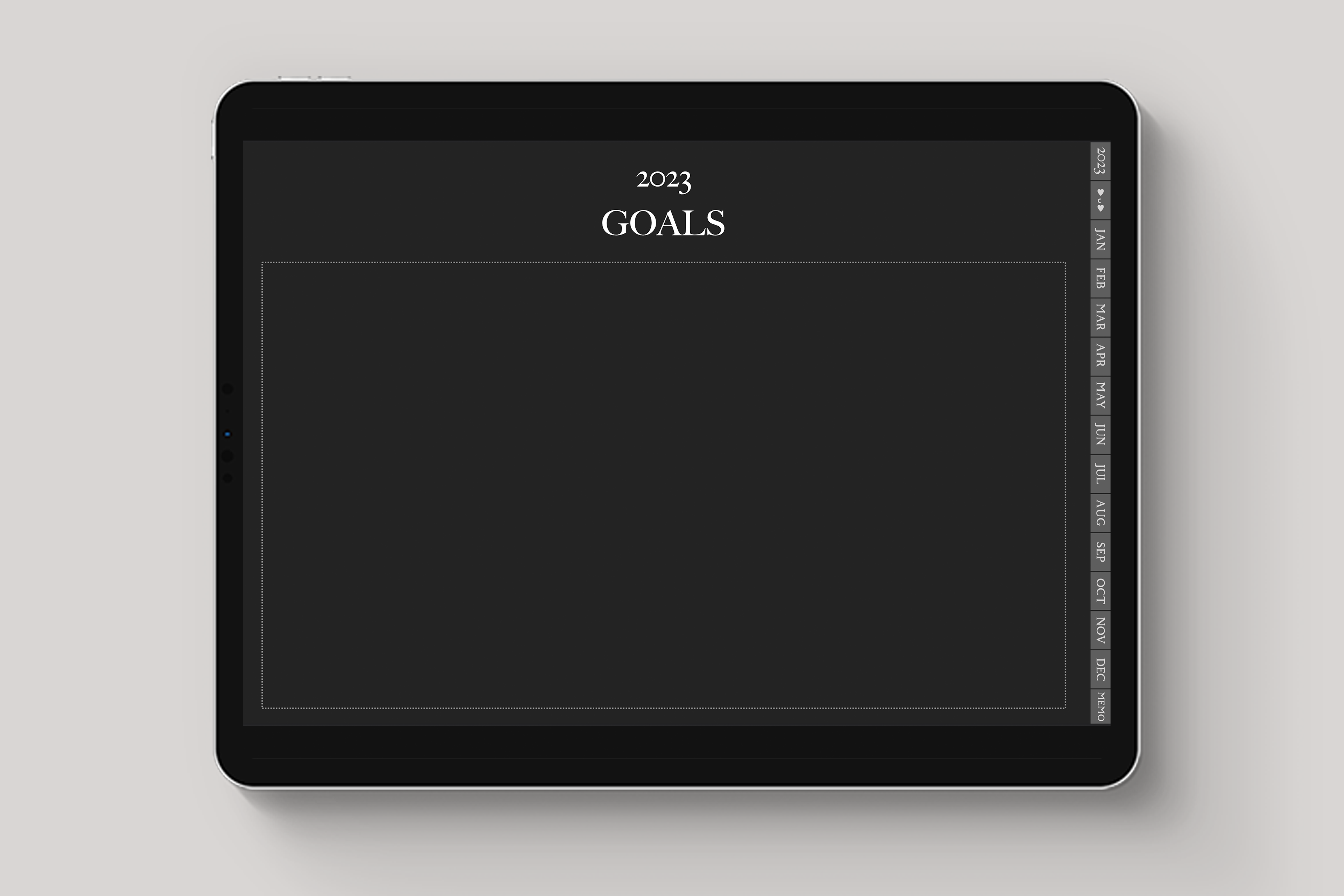 2023 Dark Mode Digital Monthly Planner