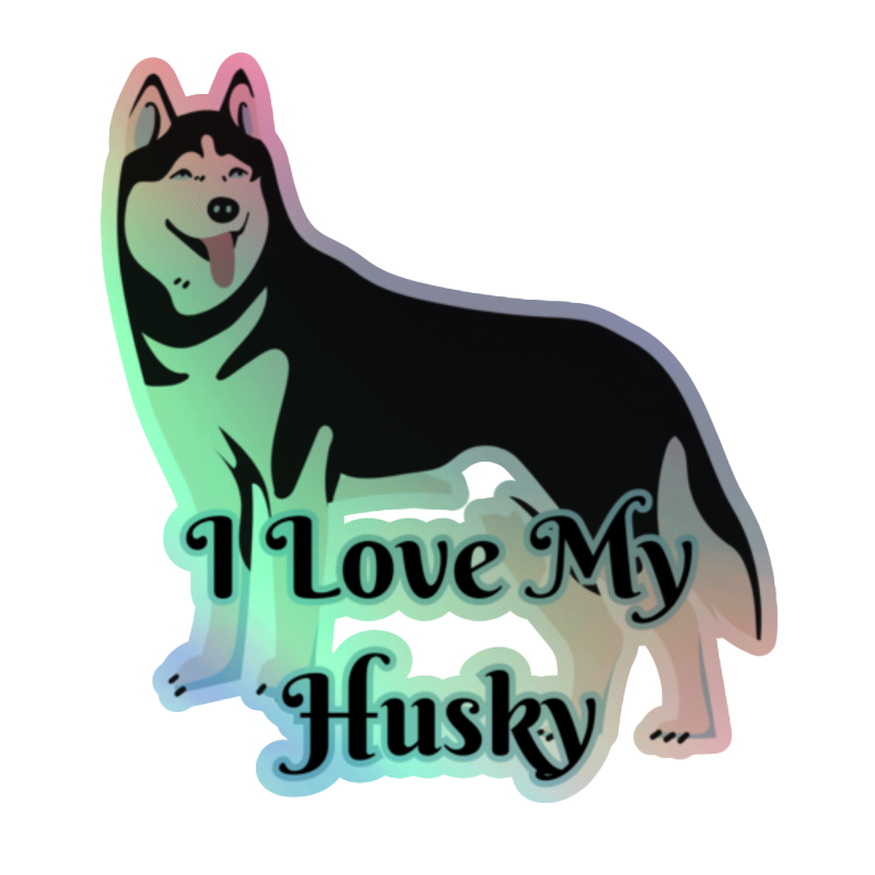 Husky Holographic Sticker