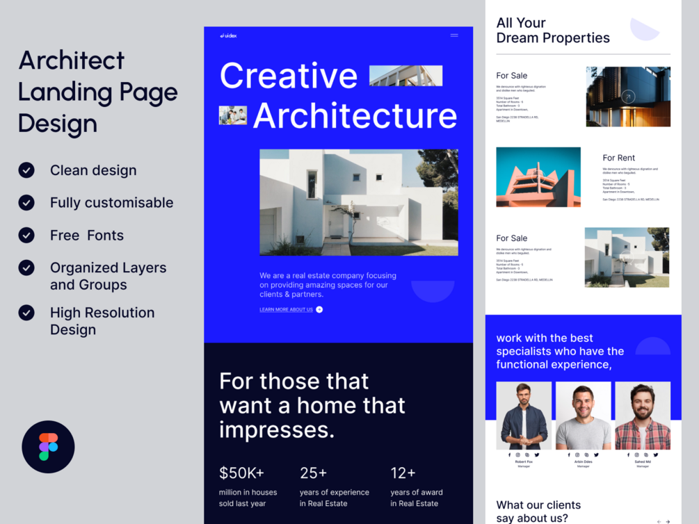 Architect Landing page design