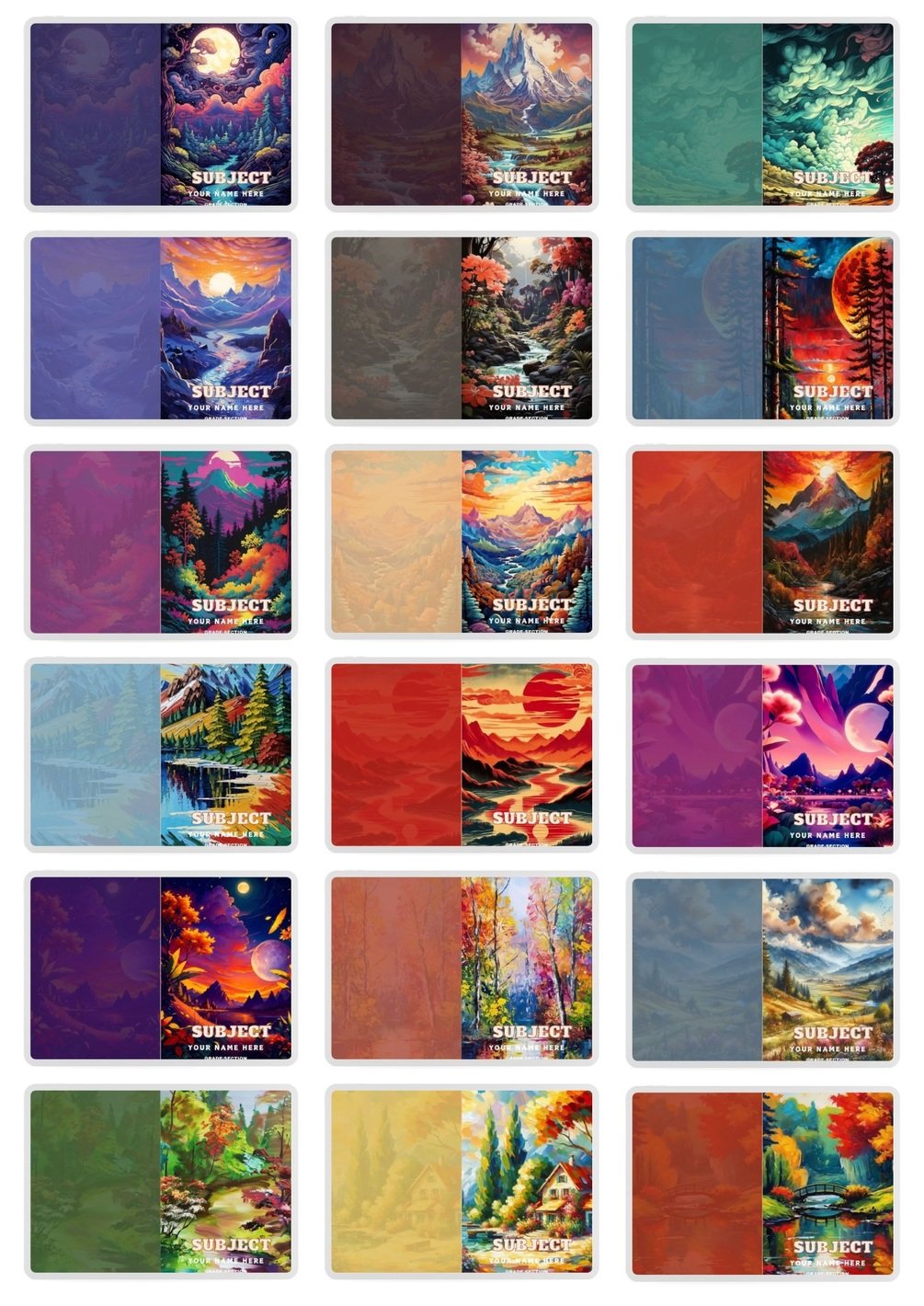 Abstract Nature Design Notebook Cover