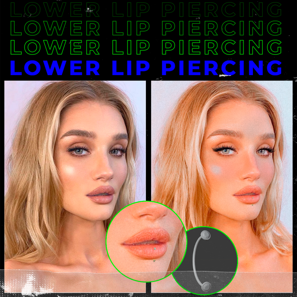 Spark AR - Lower Lip Piercing (Vertical Labret) + Makeup + Lut (3D Object)