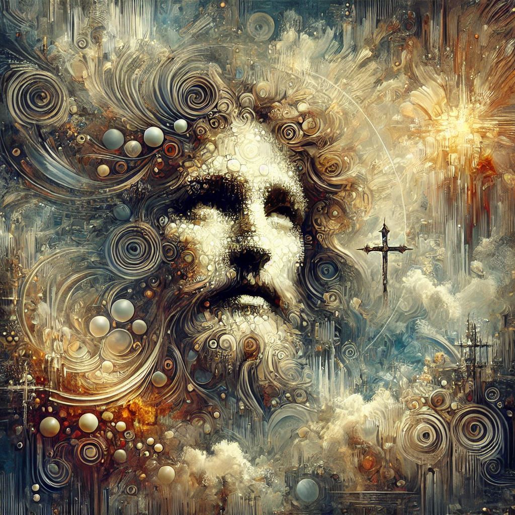 Dive into the Divine: Abstract Expressionism of Lord Jesus Christ