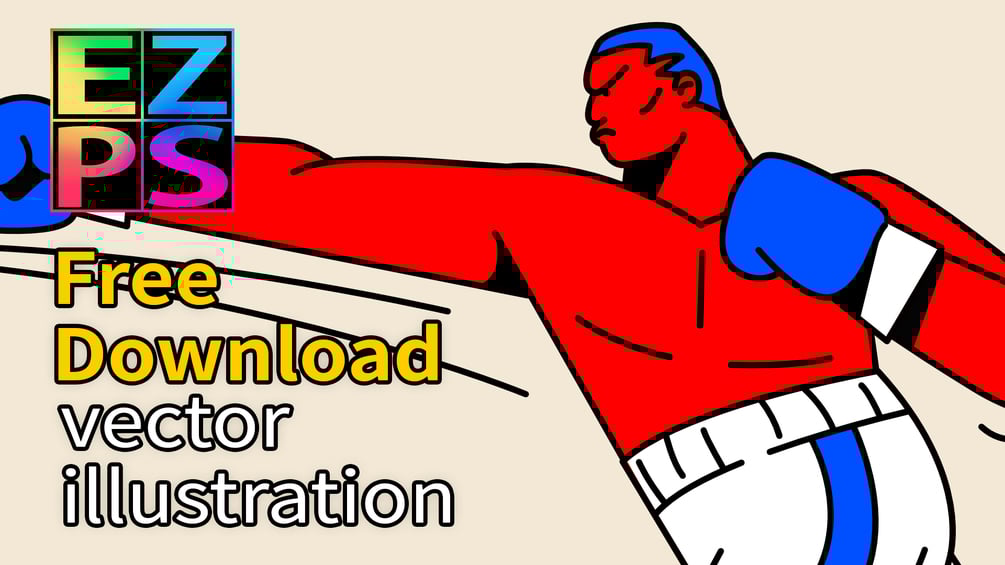 Free Vector Mike Tyson simple Character illustration