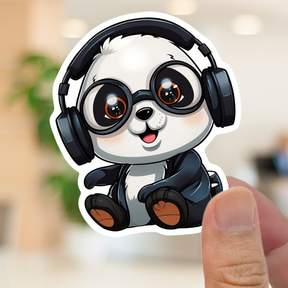 The Cute Panda - Vinyl Sticker