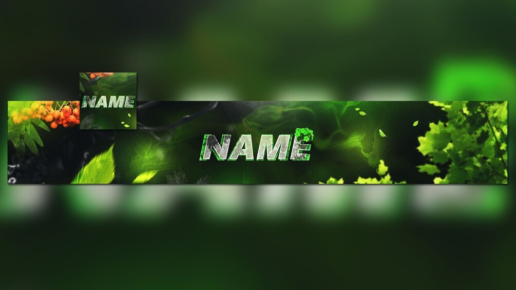 Nature Styled Banner And Avatar Template