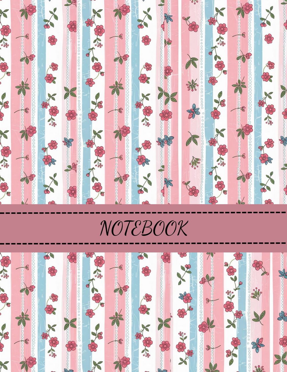 Pink Floral Minimalist Notebook – Digital Notebook