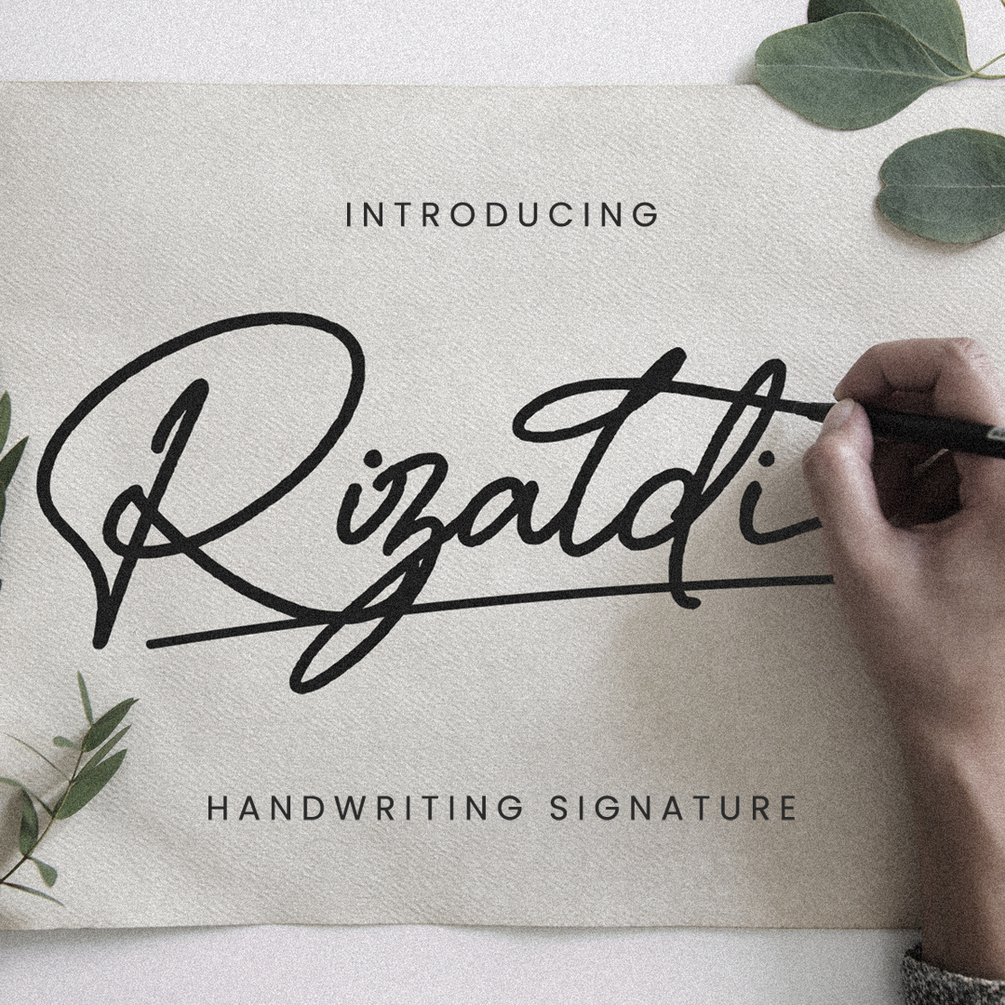 Rizaldi - Monoline Signature Font