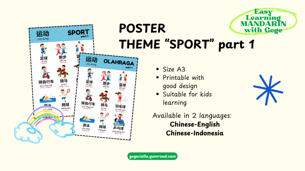 Mandarin Poster - theme "SPORT" part 1