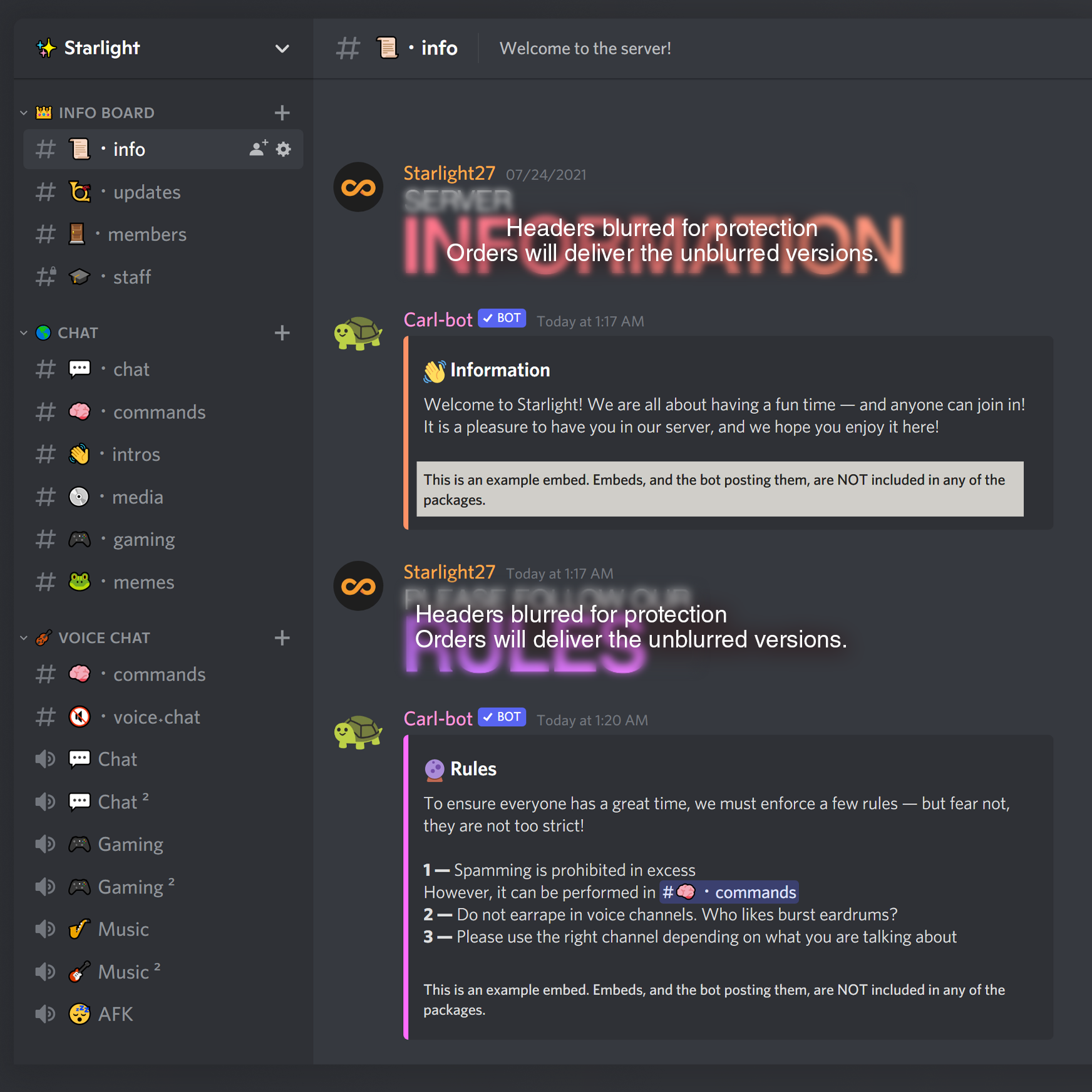 Introducing My Beautiful Discord Server Template Starting At USD 10 