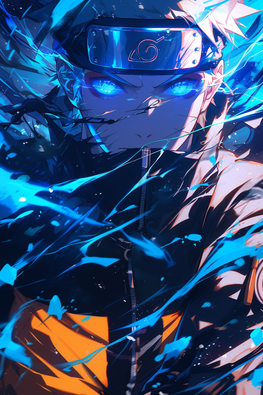 Uzumaki Naruto with blue flashes