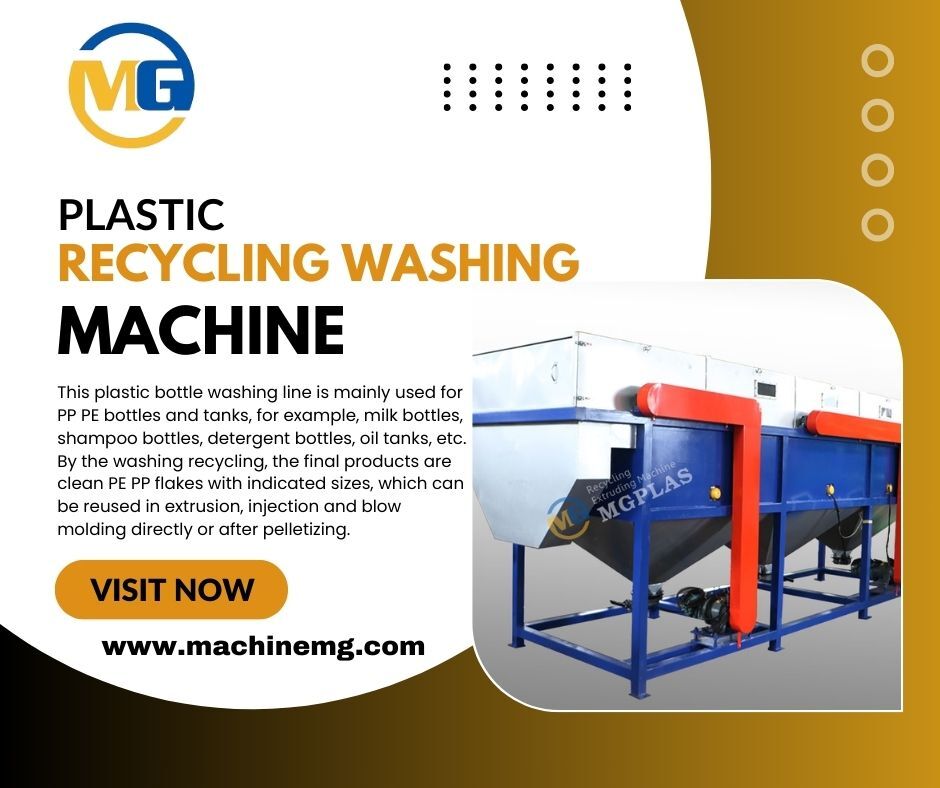 Plastic recycling washing machine