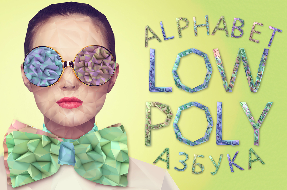 Low Poly Font