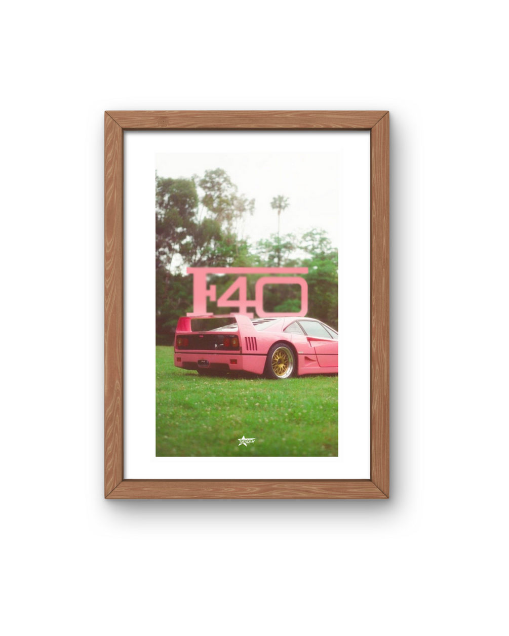 Pink Ferrari F40 Poster