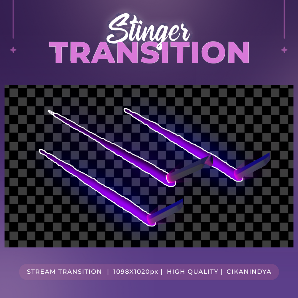 Animated Stinger Transition Neon Katana | Cyber Blade Slash for Twitch & OBS | Twitch Animation ...