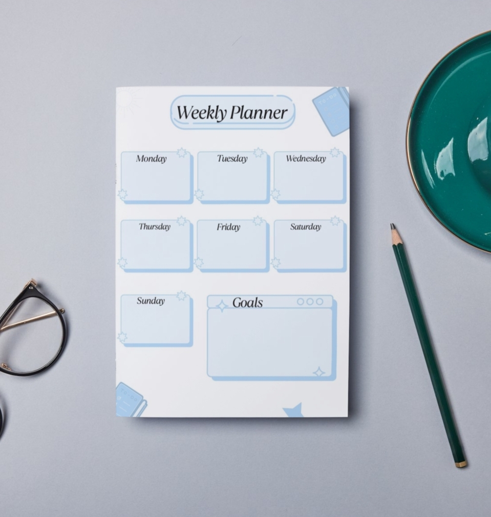 Weekly planner - blue mist