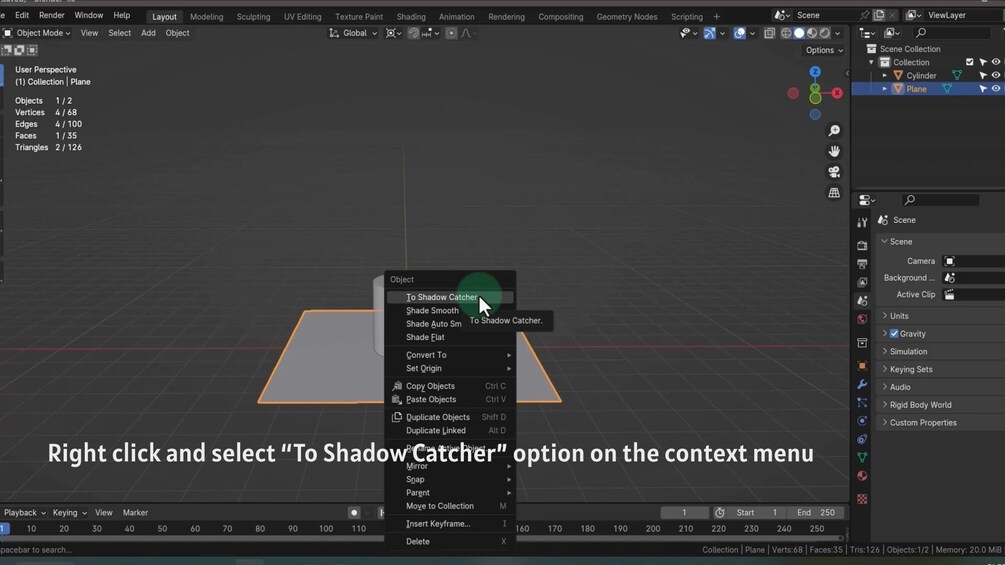Blender Shadow Catcher Eevee