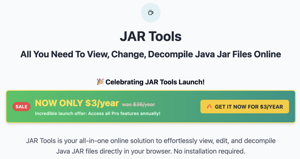 JAR Tools — Online JAR File Editor & Java Decompiler