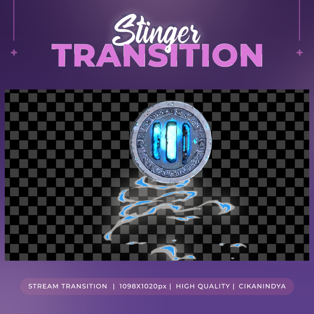 Animated Stinger Transition Arcane Token | Glowing Cyber Coin FX for ...