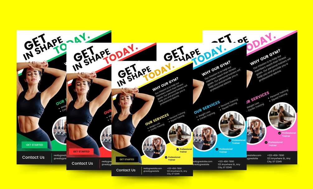 Coaching Flyer Template. Fitness. Health & Wellness. A4 page ...
