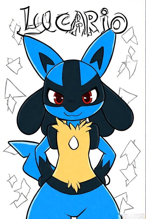 Pokemon Coloring Book - Lucario
