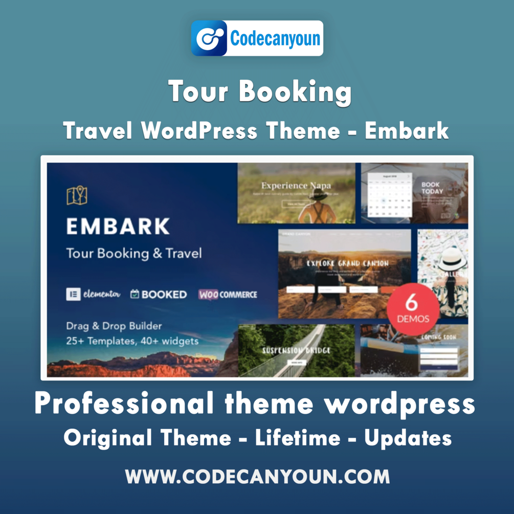Tour Booking & Travel WordPress Theme - Embark