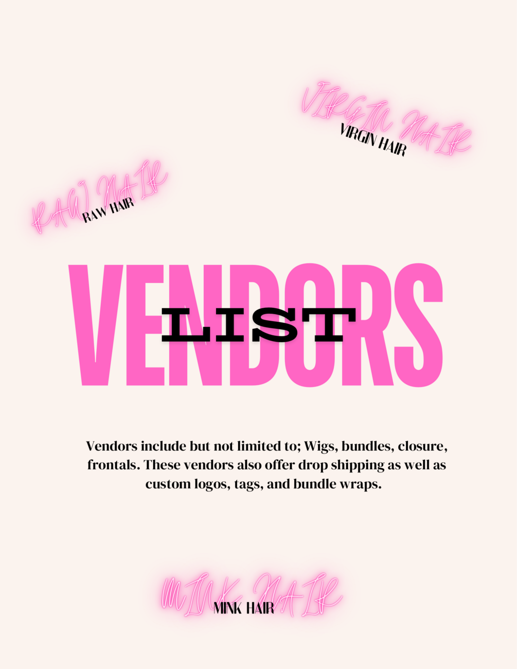 Virgin hair Vendors list