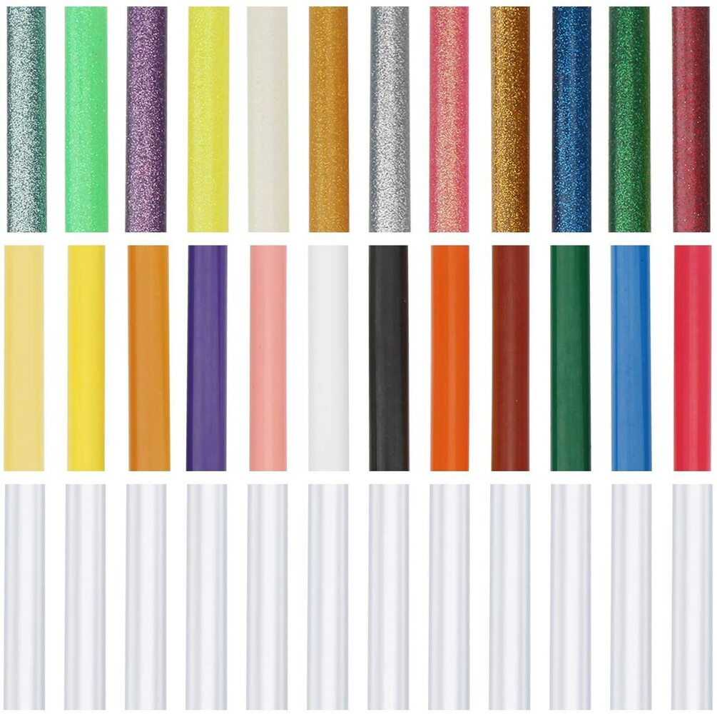 Hot Glue Sticks Colored, 36 Pcs Enpoint 3.93 x 0.43 in Low Temperature ...