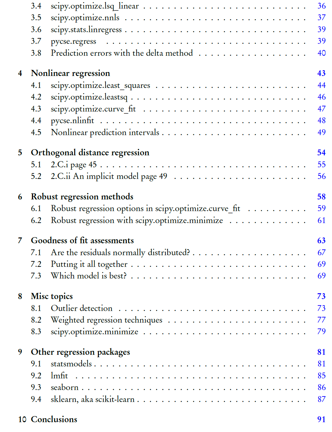 Regression in Python with numpy and scipy