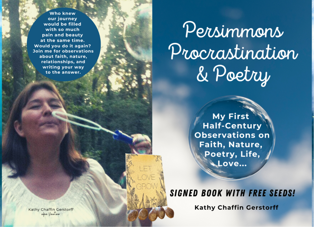 Signed Persimmons, Procrastination & Poetry Book with Free Seeds