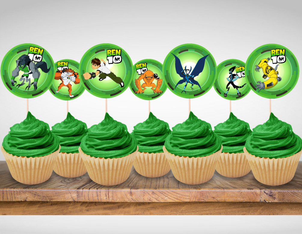 Ben 10 Alien Monsters Assorted Cupcake Toppers Digital Printable ...