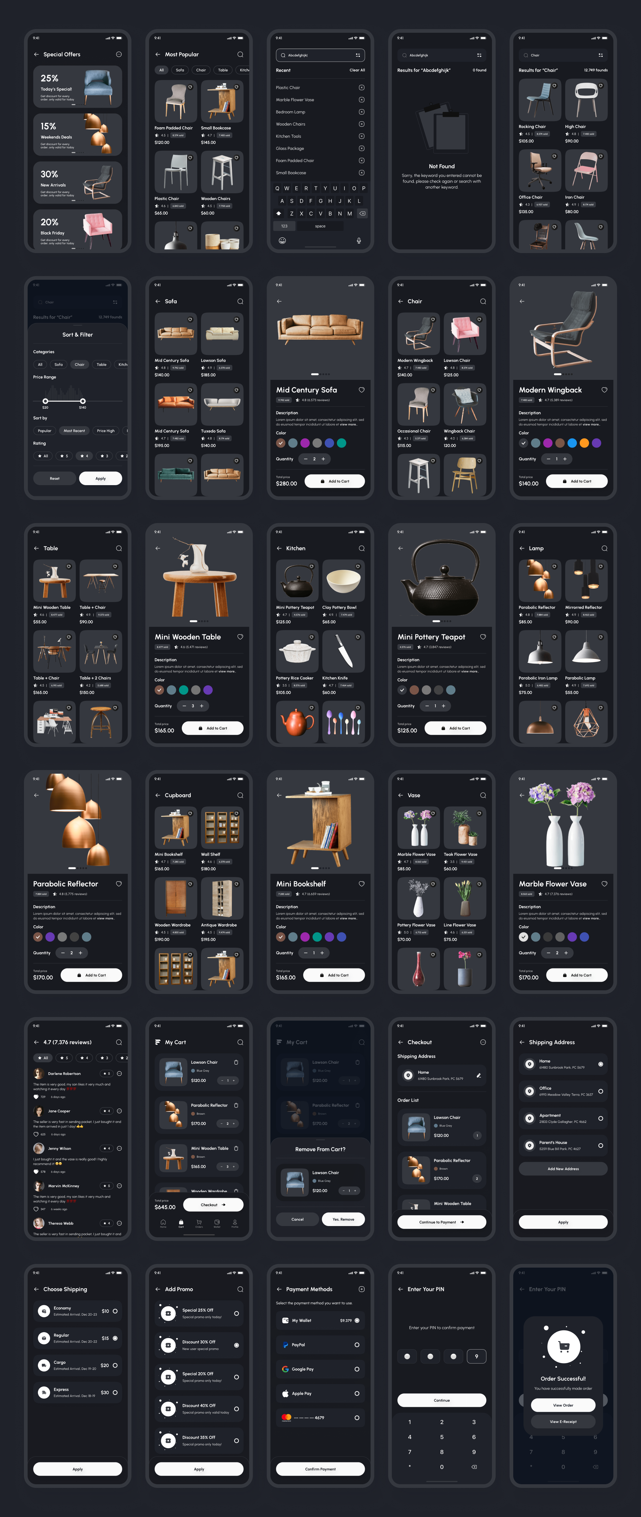 Furnia - Furniture ECommerce App React Native Expo Ui Kit