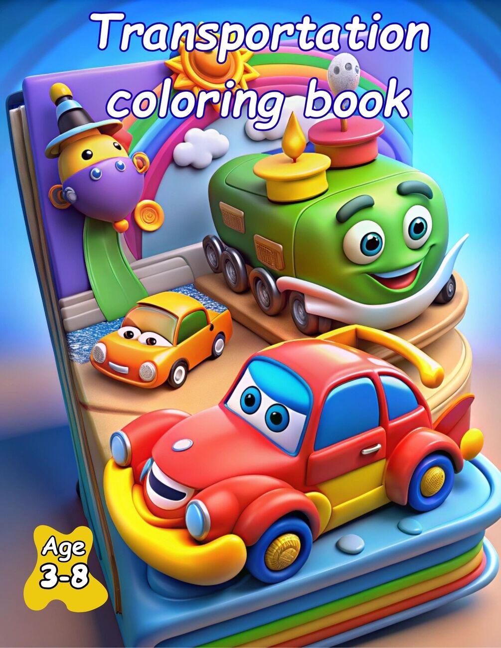 Transportation Coloring Book - Fun Vehicles for Kids