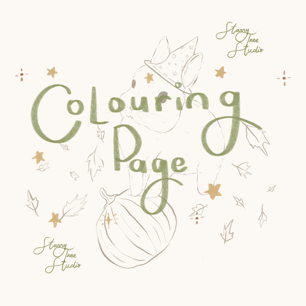 "Lilly The Bunny Witch" Coloring Page